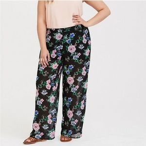Pants | Womens Printed Palazzo Floral Soft Foldover | Poshmark